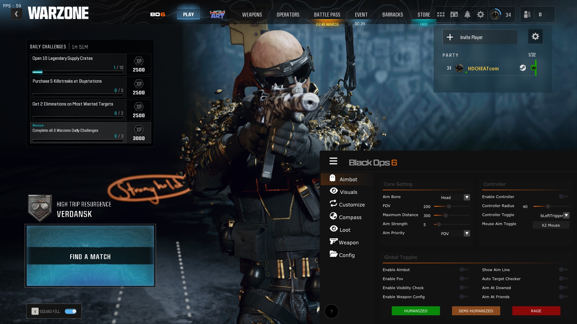 Call of Duty Warzone Hacks & Cheats — Undetected Aim Bot, ESP